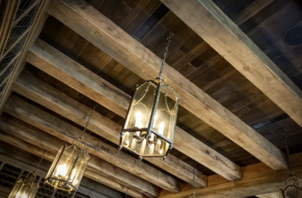 Rustic Wood Ceiling Beams - Waltco Development | Reclaimed Wood Floors
